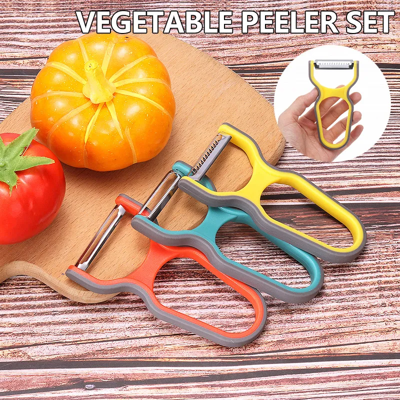 DHgate.com:Colorful Non-Slip Vegetable Peeler Set (3PCS) for Effortless ...