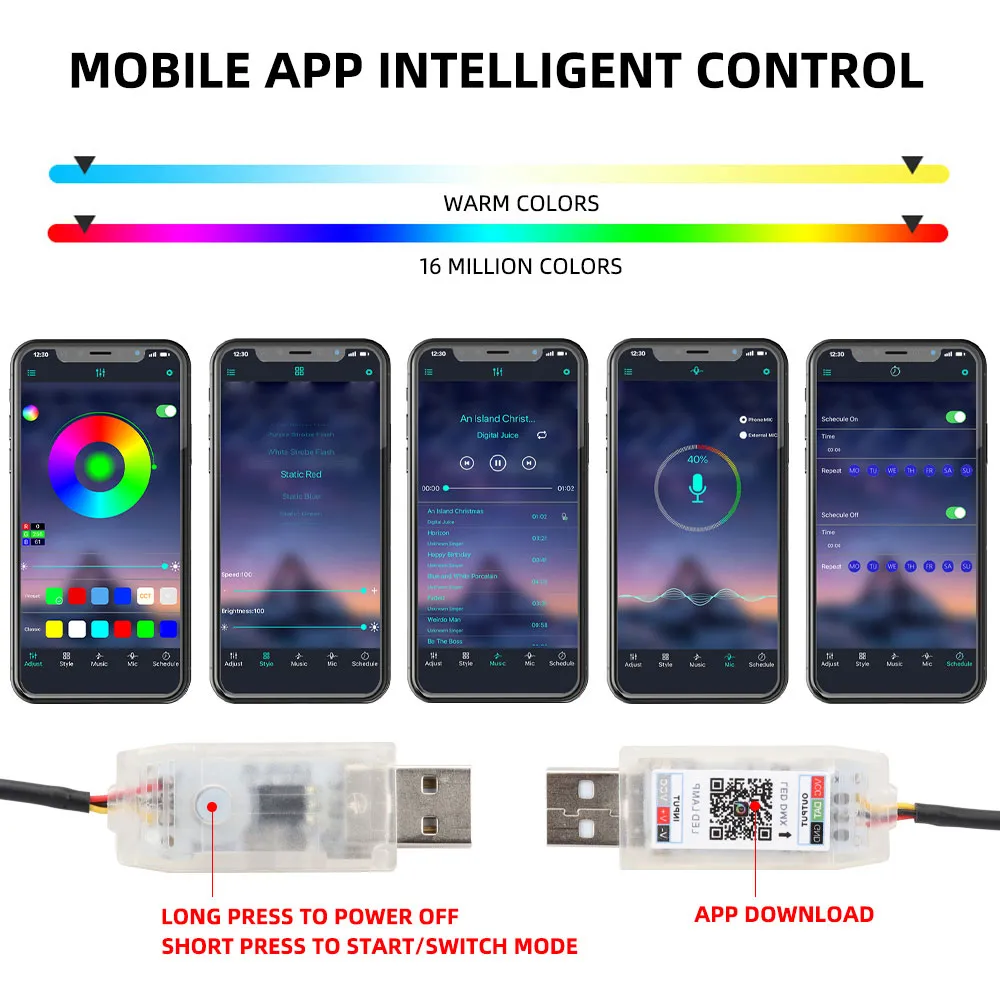 DHgate.com:Symphony Car LED Phantom Atmosphere Light - 110cm USB Plug ...