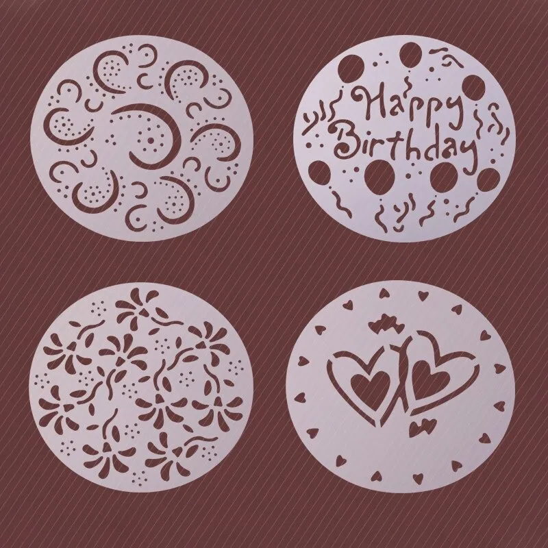Plastic Cake Fondant Stencils Pastry Flower Spray Decorating Tools for ...