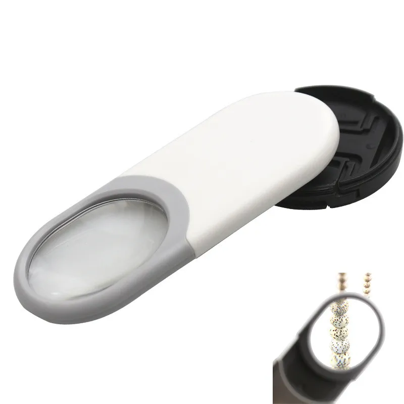10X Mini Pocket Magnifier with LED - Ultra-Thin Jewelry Loupe Pull Type ...