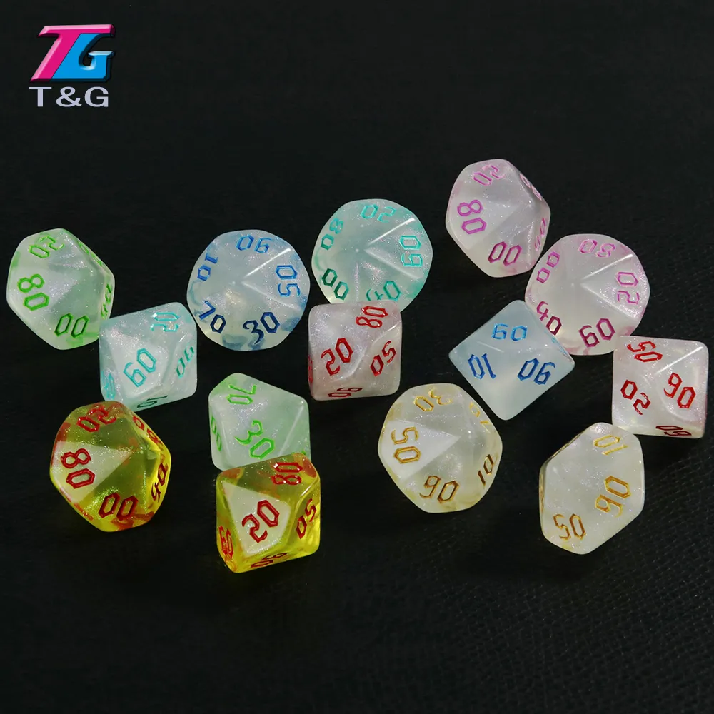 Polyhedral Dice Set For DND And RPG D10 Percent Dice For Tabletop Games ...