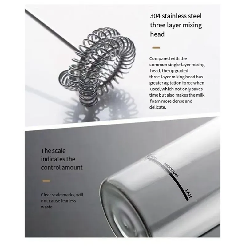 DHgate.com:Electric Frother Blender 2-in-1 Rechargeable Beater Mixer ...