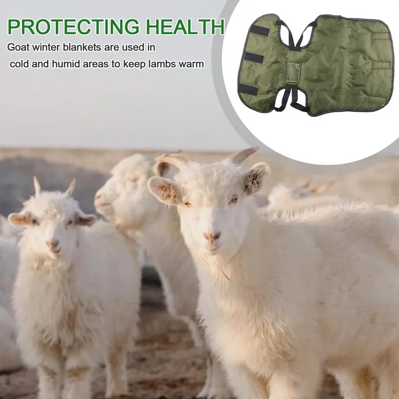 Upgraded Waterproof Winter Goat Blanket: Adjustable Sheep Jacket ...