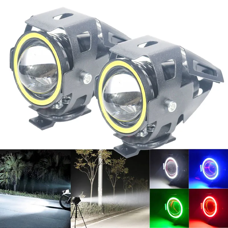 DHgate.com:2Pcs 125W Super Bright Motorcycle Headlight Spotlight U7 LED ...