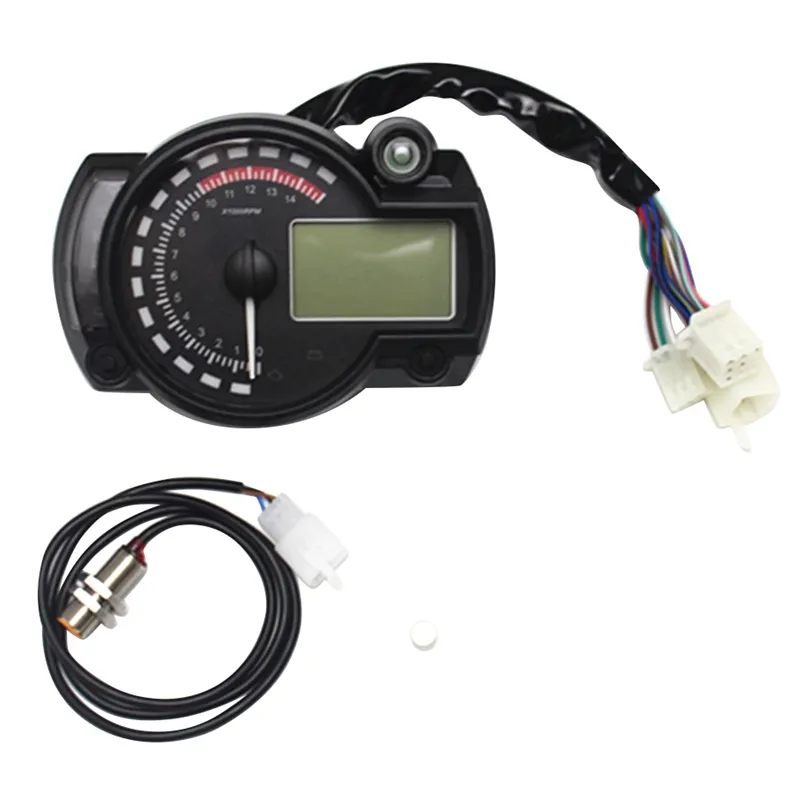 Waterproof Motorcycle Speedometer: 7-Color LED RX2N ATV LCD Digital ...