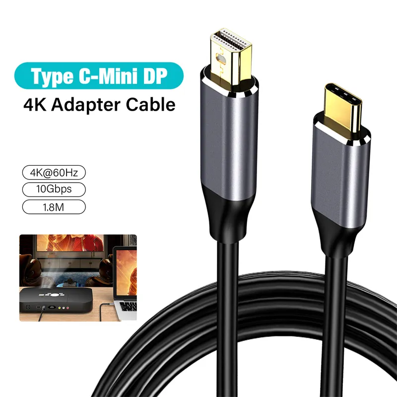 DHgate.com:USB 3.1 Type-C to Mini DP Cable, 4K@60Hz DisplayPort 1.4 ...