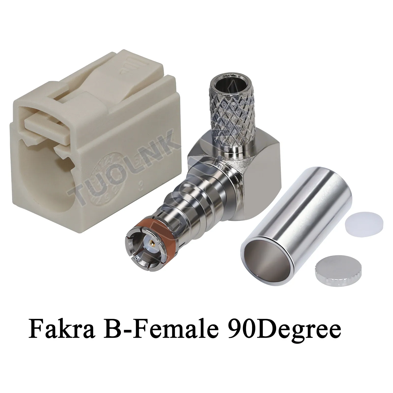 Right Angle Fakra Connector for LMR195 RG58 RG142 RG400 Cable - Car ...
