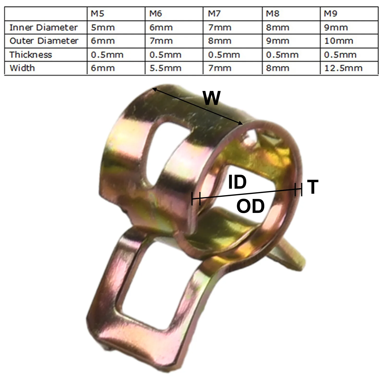 5-9mm Auto Tube Fastener Clamps - Durable Nylon Hose Retainer Clips ...