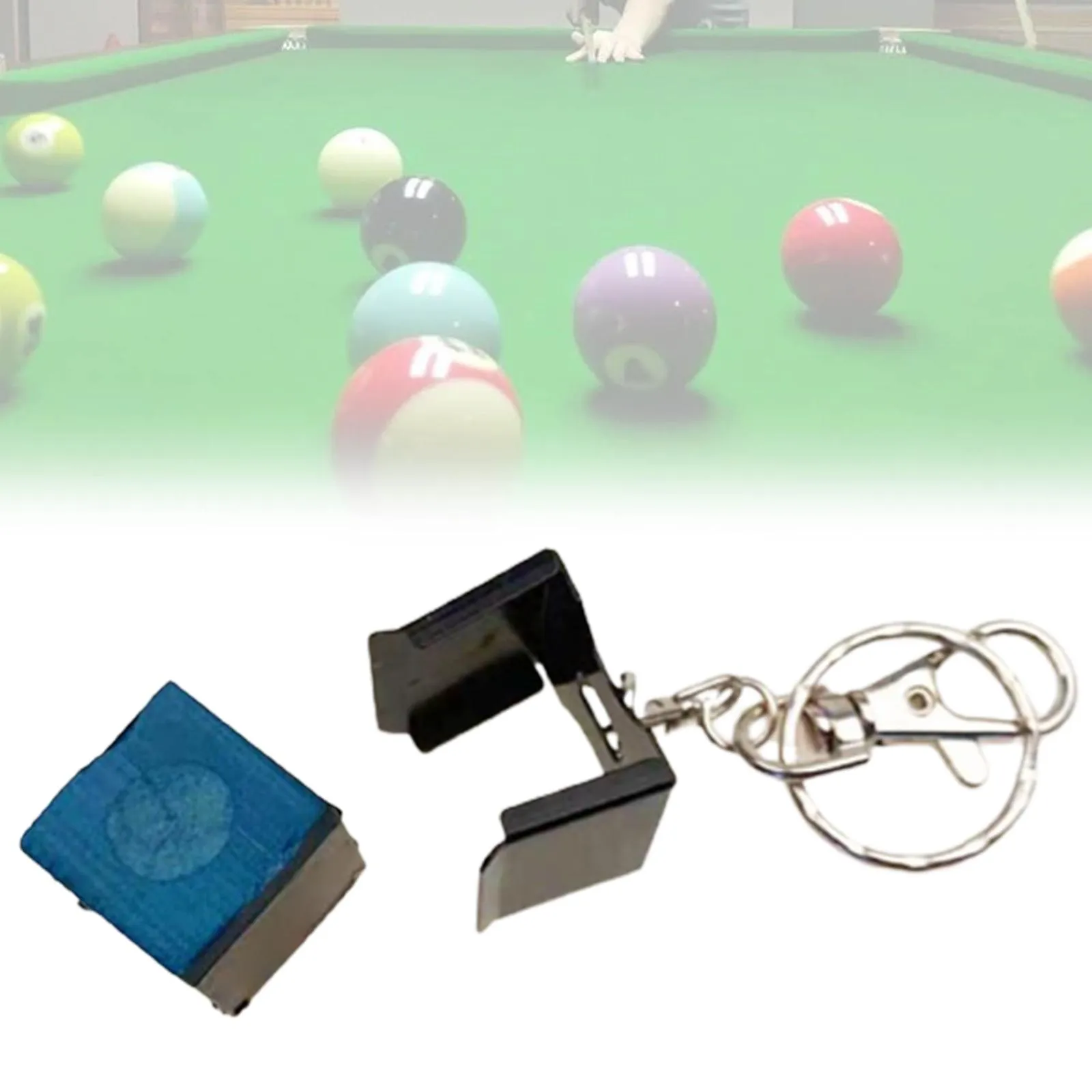 Metal Billiard Cue Chalk Holder with Keychain - Snooker Entertainment ...