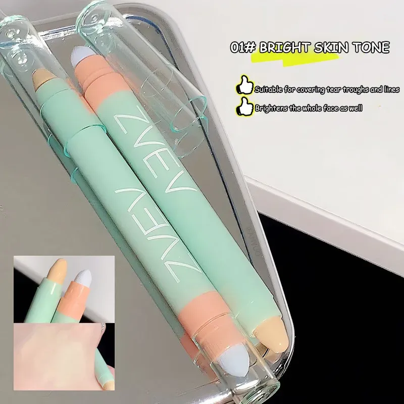 Double Head Concealer Pen, Waterproof Contouring Pencil, with Sponge ...