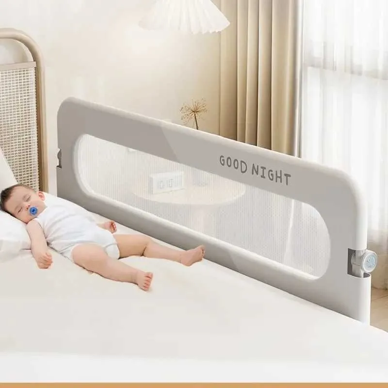 Foldable Baby Bedrail Anti Fall Loft Hatch Safety Barrier For Cribs ...