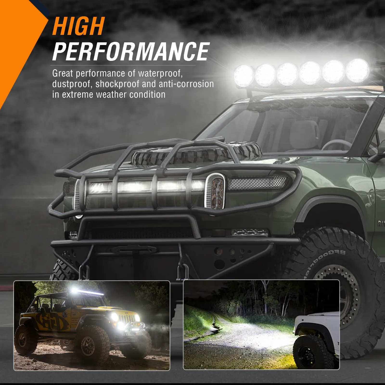 DHgate.com:Waterproof 20-inch 12V 24V LED Light Bar, Combo Spot Flood ...