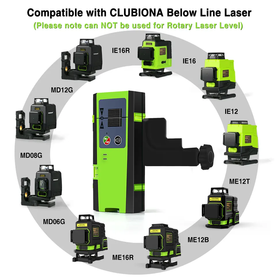 CLUBIONA 50M Outdoor Pulse Mode Red or Green Beam Line Laser Level ...