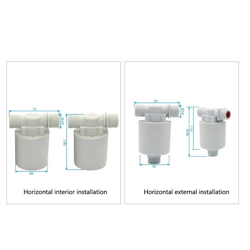 1/2 Auto Water Level Control Valve, Inside/Outside Tank Tower Floating ...