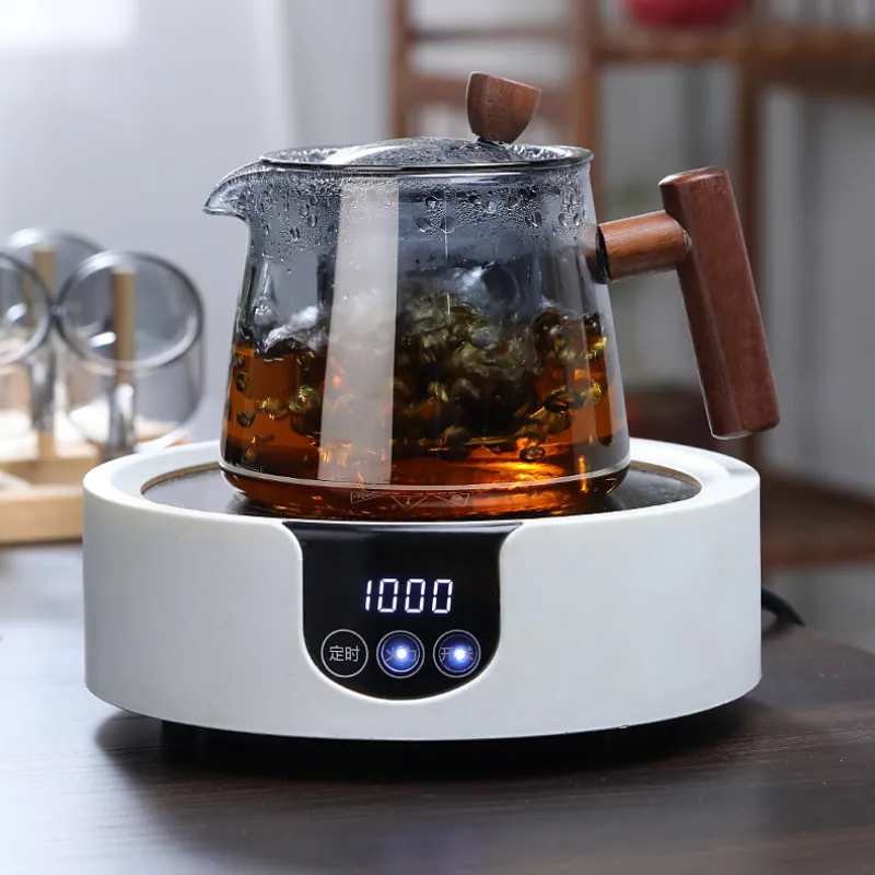 DHgate.com:Glass Teapot with Wooden Handle, Large Capacity Heat ...