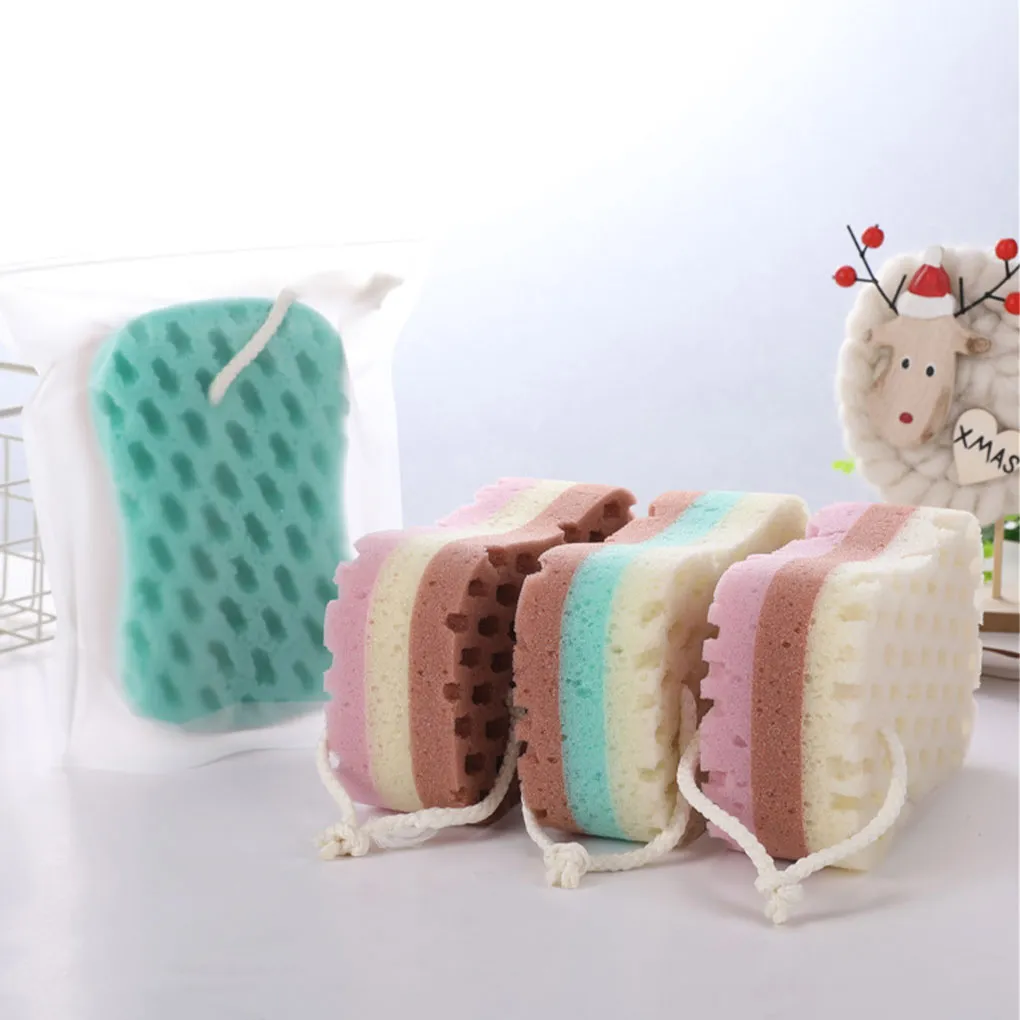 Bath Scrub Sponge Exfoliating Body Scrubber Soft Shower Cleaner for ...