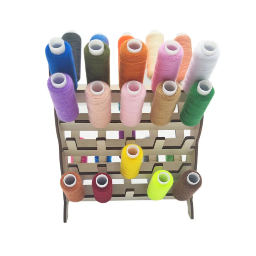 50 Spool Wooden Thread Rack: Detachable Wall Hanging Embroidery ...