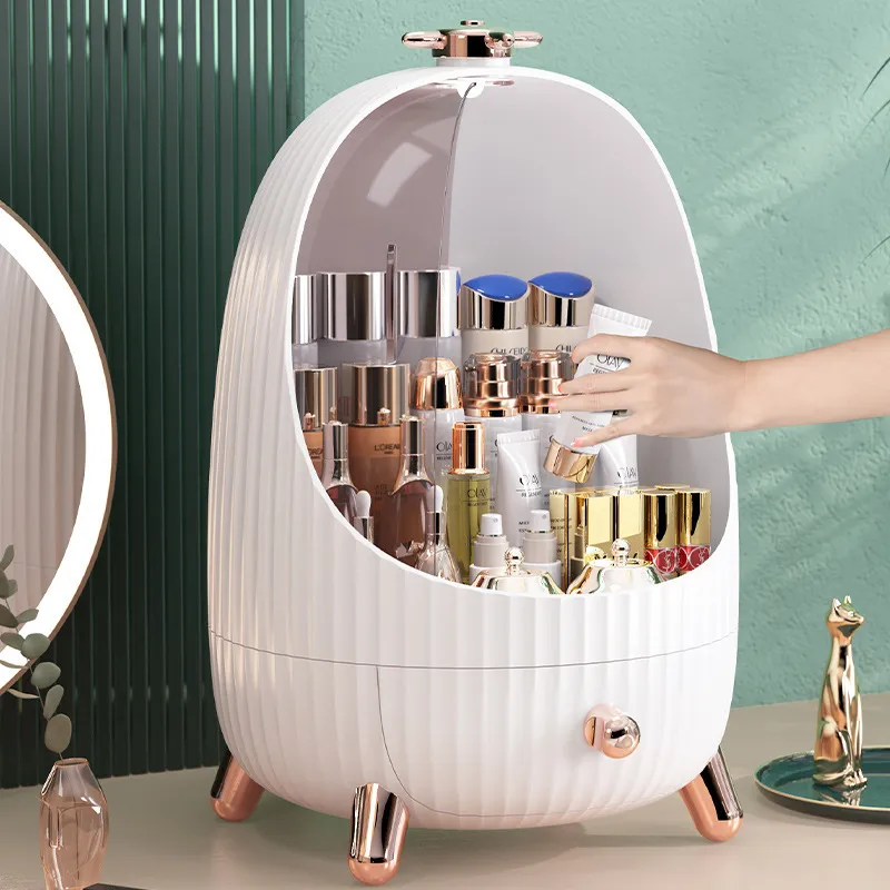Space-Saving Rotatable Cosmetic Storage Box with Removable Drawers for ...