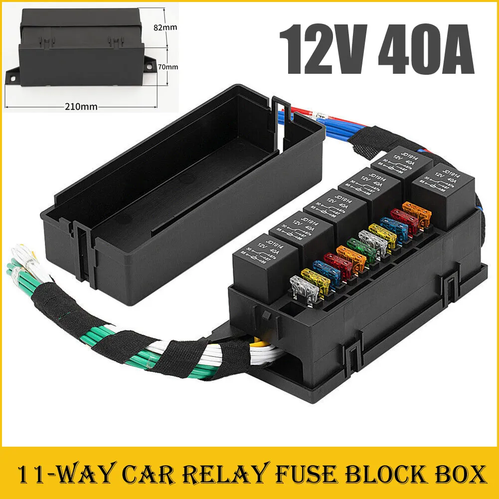 DHgate.com:12V Auto 11 Way Fuse Relay Box with 6x 5 Pin Relays & Fuses ...