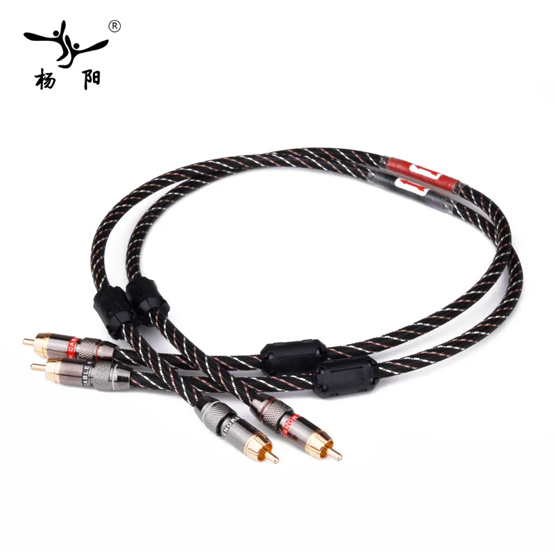 YYAUDIO HIFI Stereo Pair RCA Cable 2 RCA to 2 RCA Audio Interconnect ...