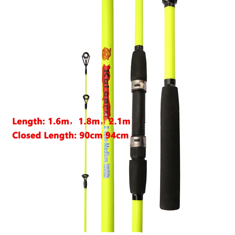 2-Section 1.6M-2.1M Casting Spinning Fishing Rod with Strong Lure ...