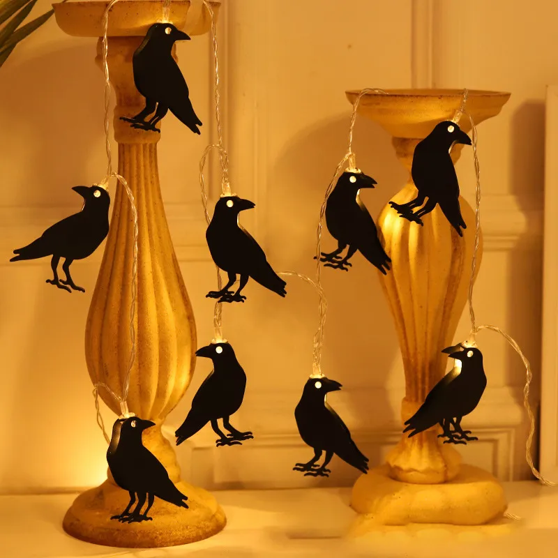 DHgate.com:Spooky Bat & Crow LED String Lights | Halloween Wall Hanging ...