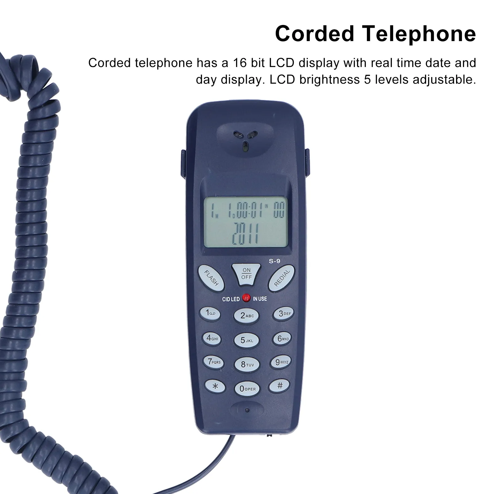 DHgate.com:Elegant Redial Wired Phone with LCD Display for Landline ...