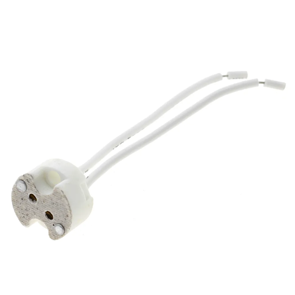 DHgate.com:5Pcs GU10 MR16 G4 GU5.3 Ceramic Lamp Socket with Wire for ...