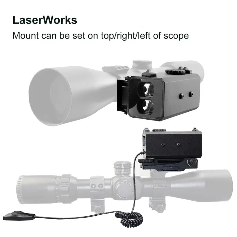Hunting Rangefinder Riflescope Compact IR Laser Rangefinder For Night ...
