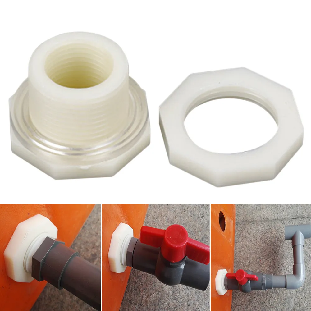 Universal ABS Water Tank Adapter, Bulkhead Fitting Connector for Rain ...