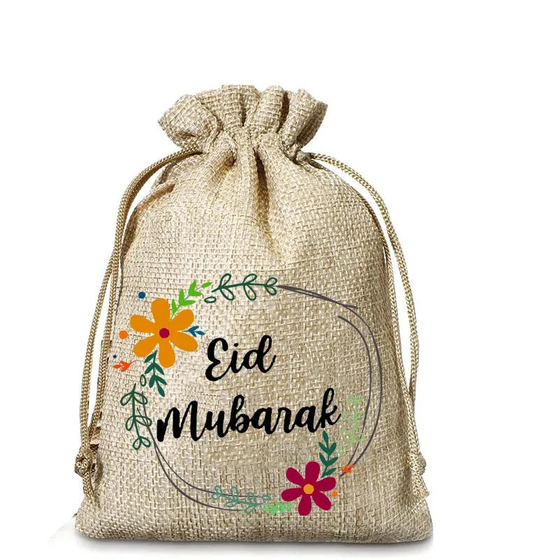 DHgate.com:5Pcs Burlap Eid Gift Bags with Drawstring for Kids, Boys ...