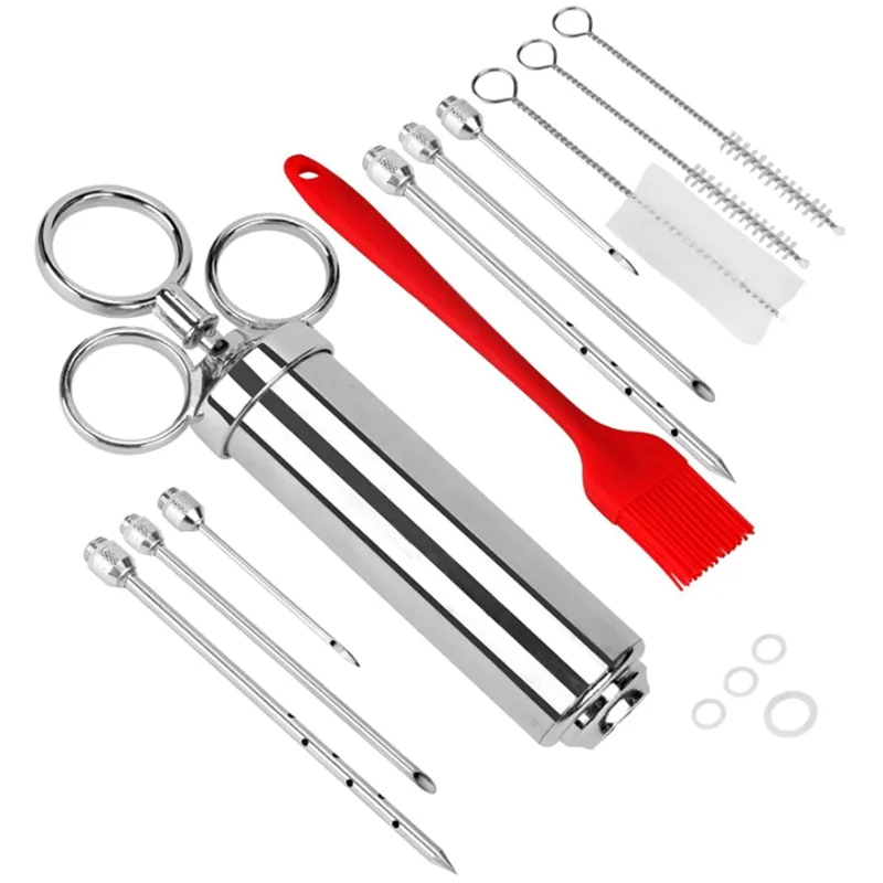 DHgate.com:Meat Injector Kit, Marinade Injector Syringe with 6 Food ...