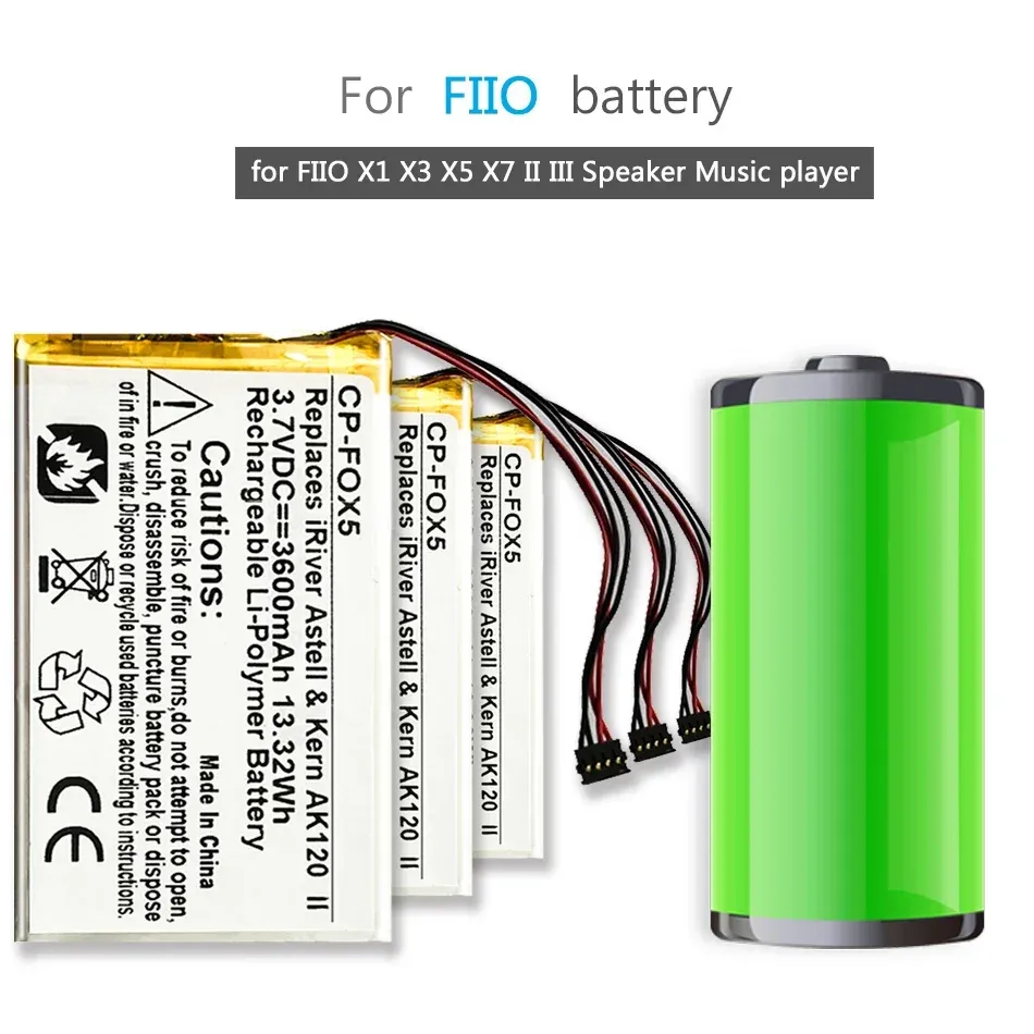 20243500mAh Replacement Battery with LED Indicator for FIIO X1/X3/X5/X7 ...
