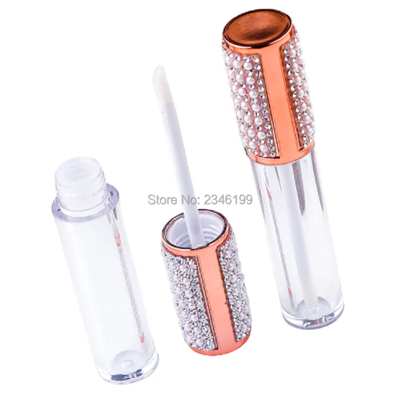 Diamond Lid Lip Gloss Tubes - Crystal Clear 5ml Plastic Lip Glaze ...
