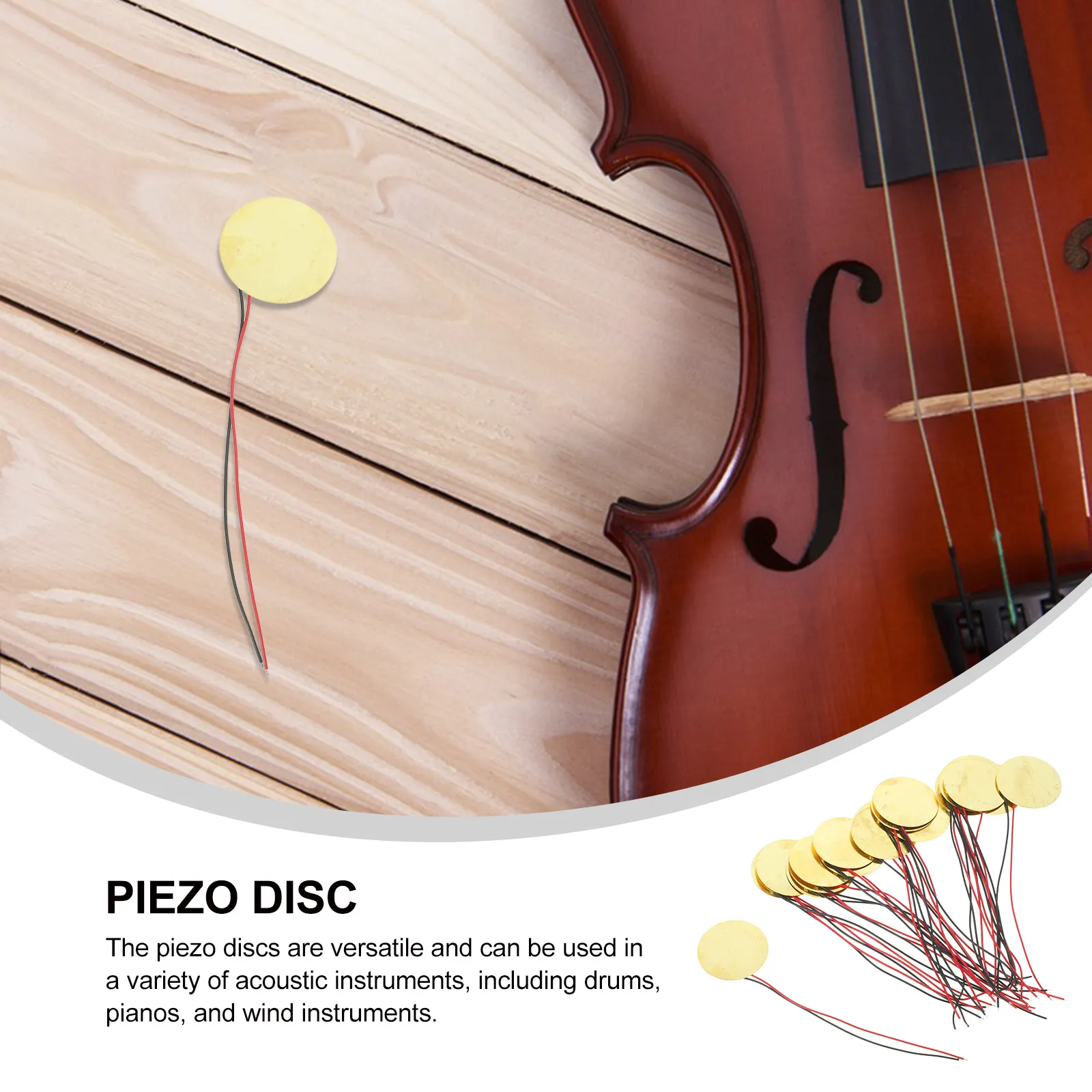 DHgate.com:20-Pack Copper Piezo Buzzer Sensor Discs for Guitars, Music ...