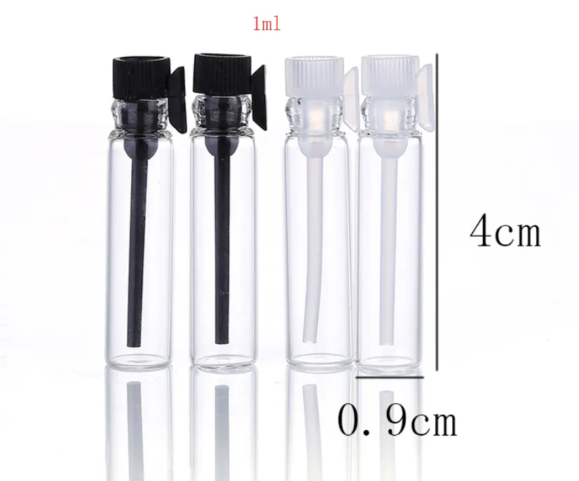 Clear Glass Mini Perfume Bottles Set for Sampling, 1ml and 0.5ml, Pack ...