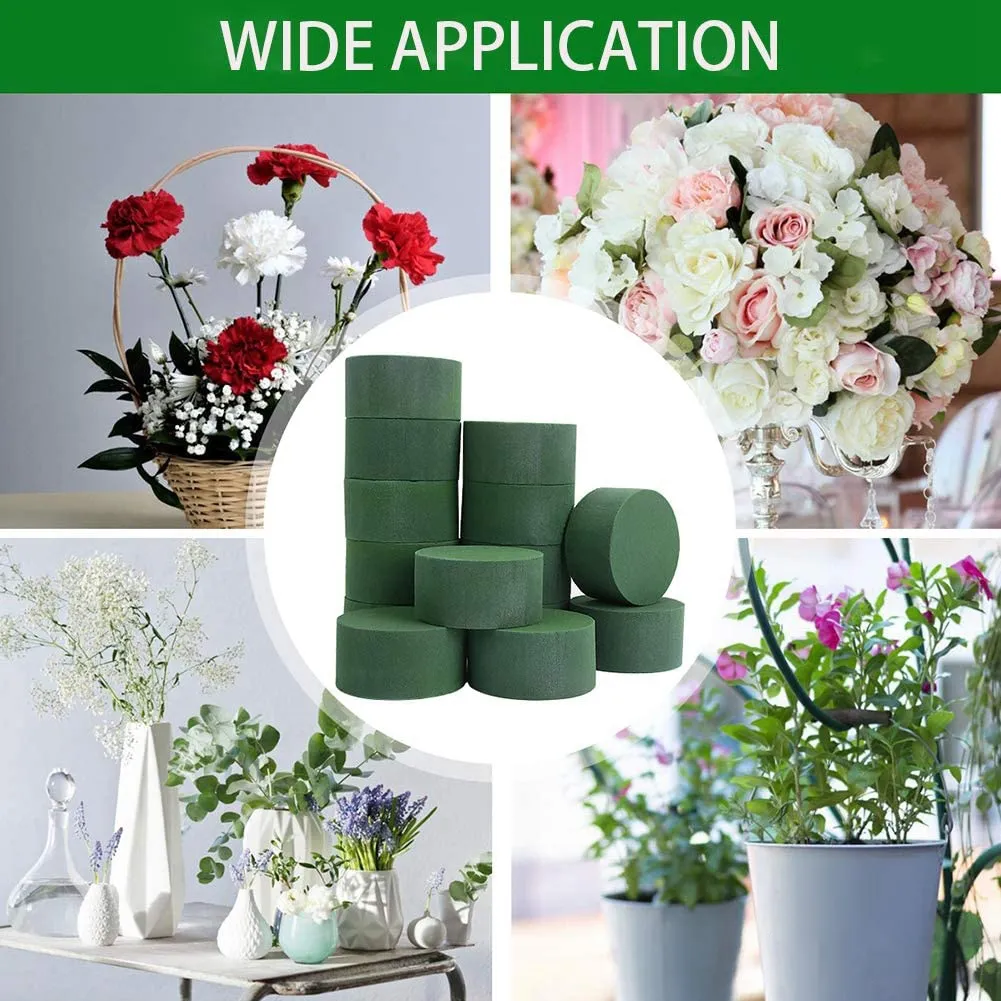 Round Floral Foam, Pack of 20, Wet Florist Styrofoam Blocks for Flower ...