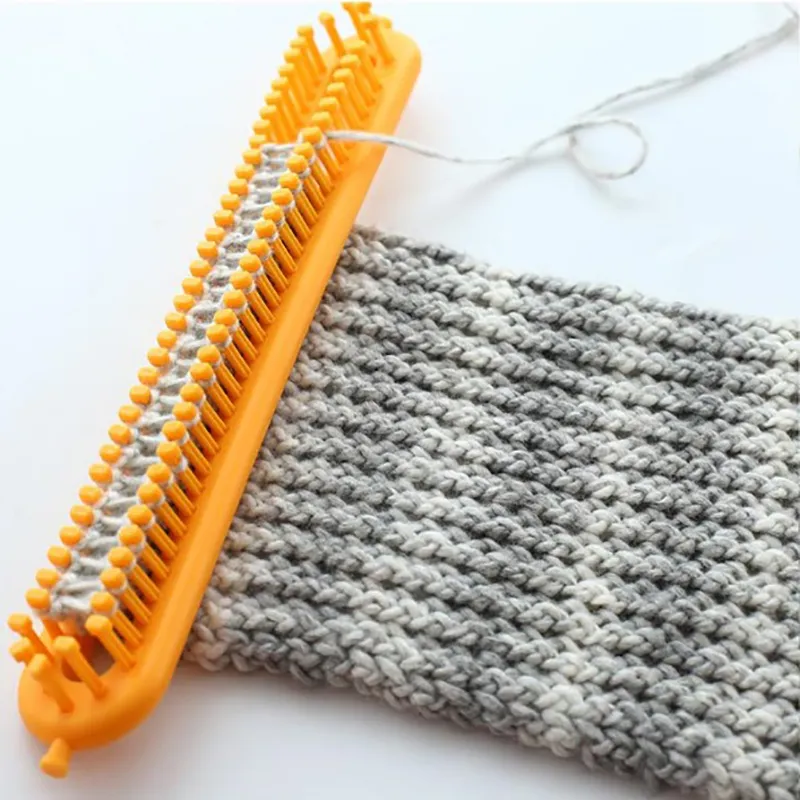 Knitting Loom Kit Rectangle Scarf DIY Craft Tool Set With Comb Tooth ...