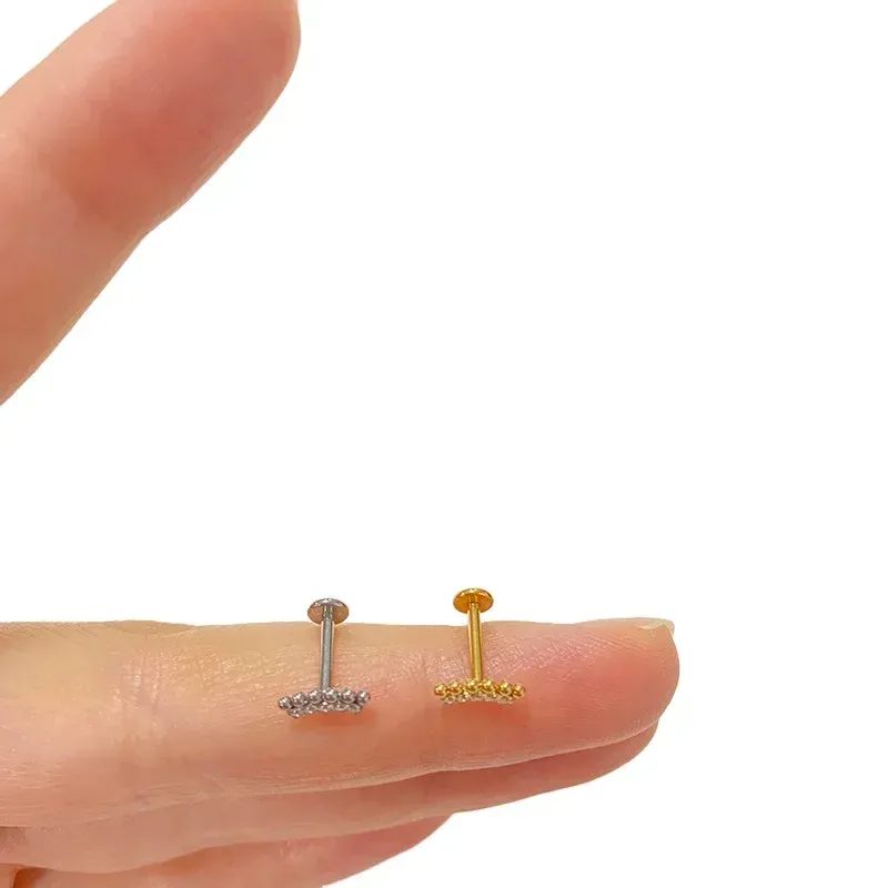 DHgate.com:Titanium Curved Bar Ear Piercings: Threaded Labret Stud ...