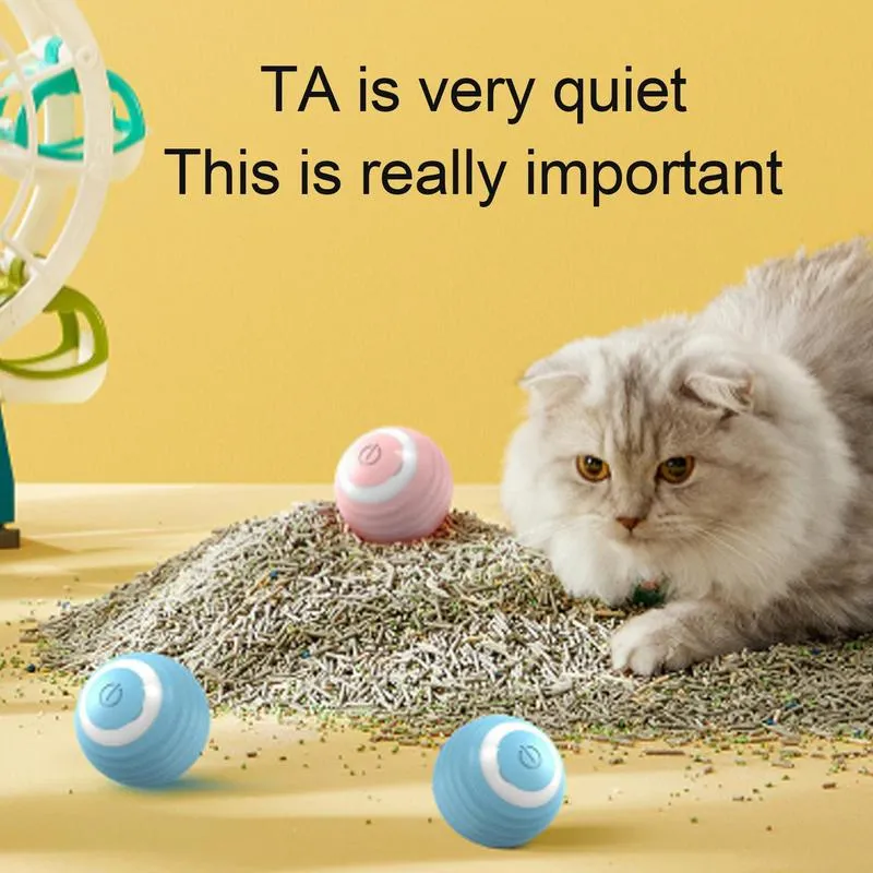 Automatic Cat Toys Smart Interactive Cat Toy Ball - Automatic Rolling ...