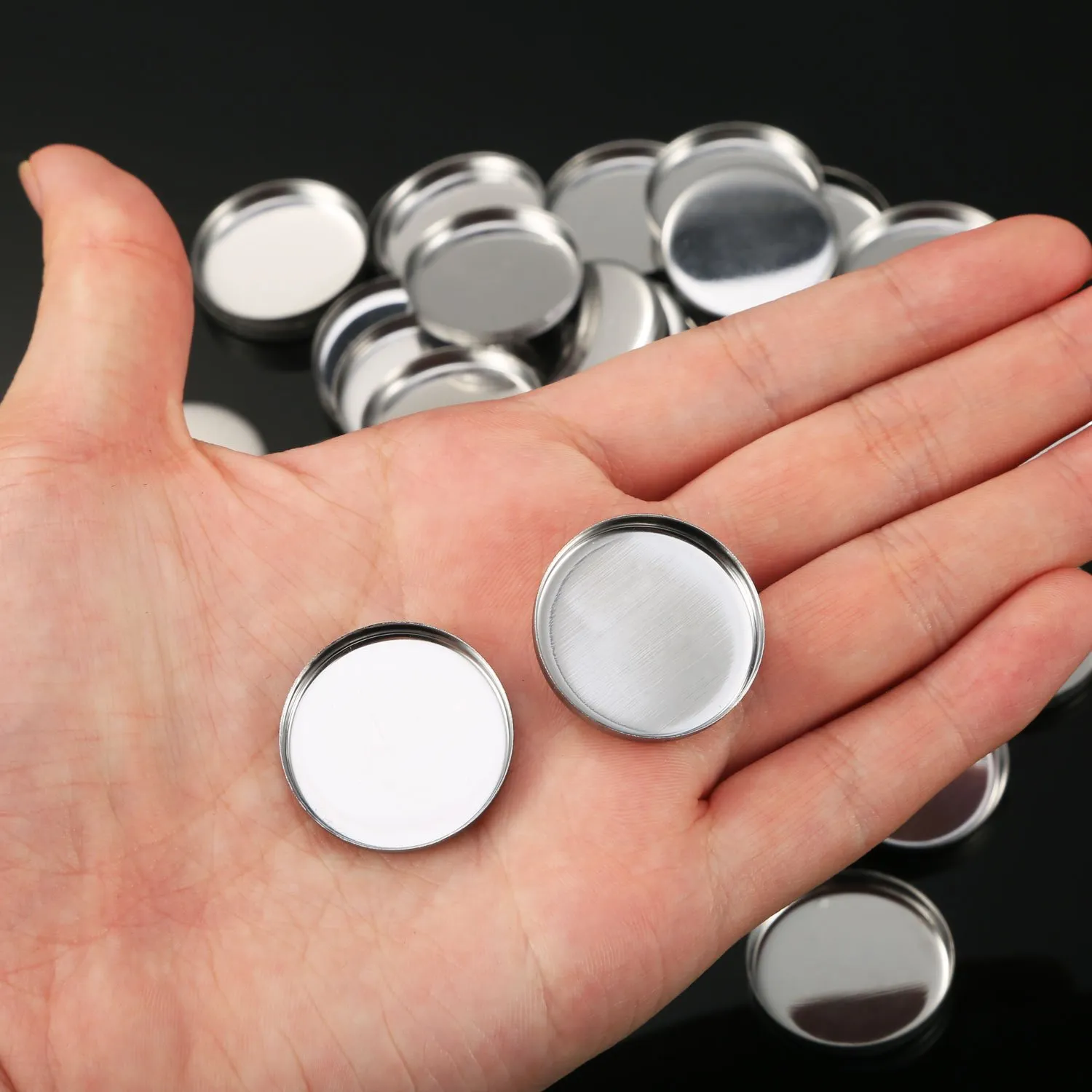 Aluminum Refillable Eyeshadow Pans Square Round 26mm for Makeup Palette ...