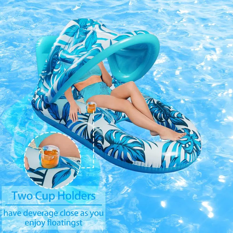 Pool Float Mat with Super Buoyancy - Floating Lounge Chair for Adults ...