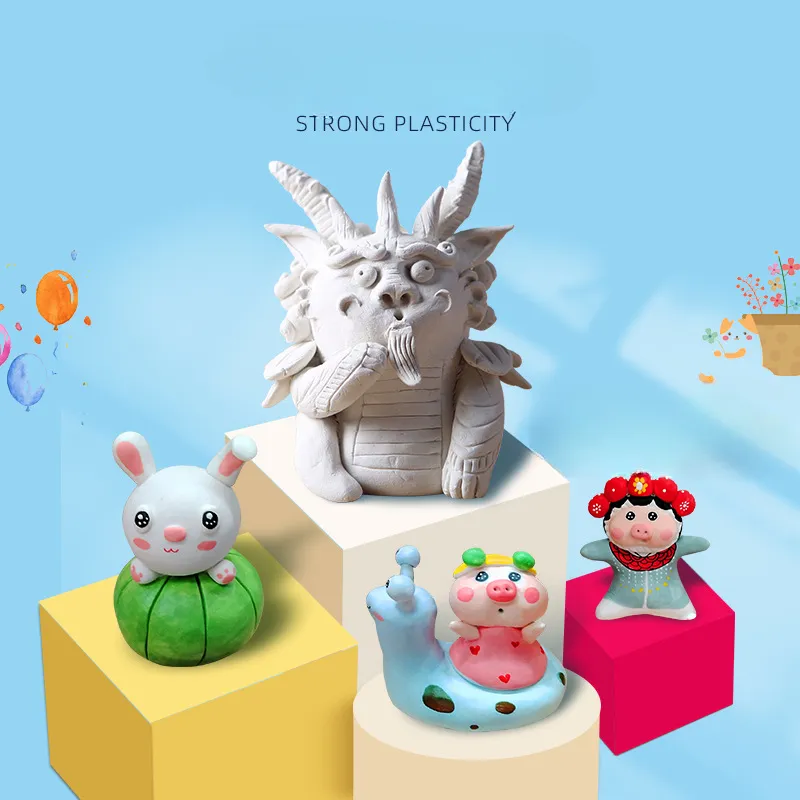 500g Air-Dry Modeling Clay, DIY Soft Pottery Clay for Kids, Air ...