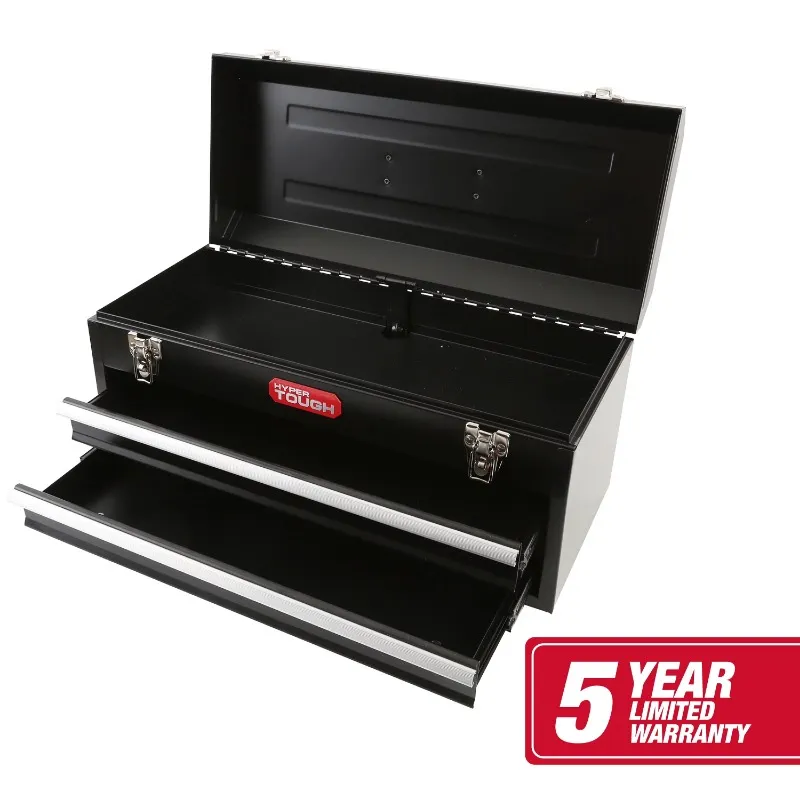 Hyper Tough 20 Inch 2 Drawer Husky Cantilever Tool Box With Flip Up Lid ...