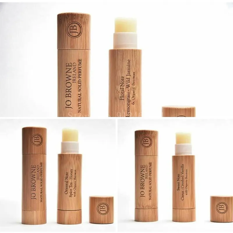 Natural Bamboo Lip Balm Containers - Eco-Friendly Wooden Lipstick Tubes ...