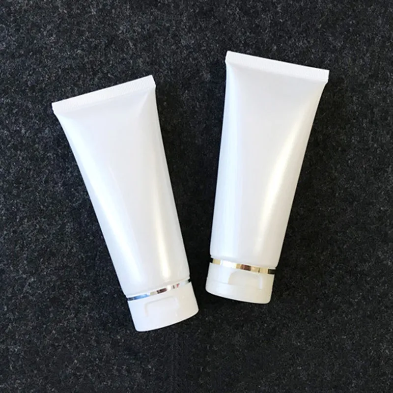 100ml White Soft Refillable Squeeze Tube for Cream, Gel, Cosmetic ...