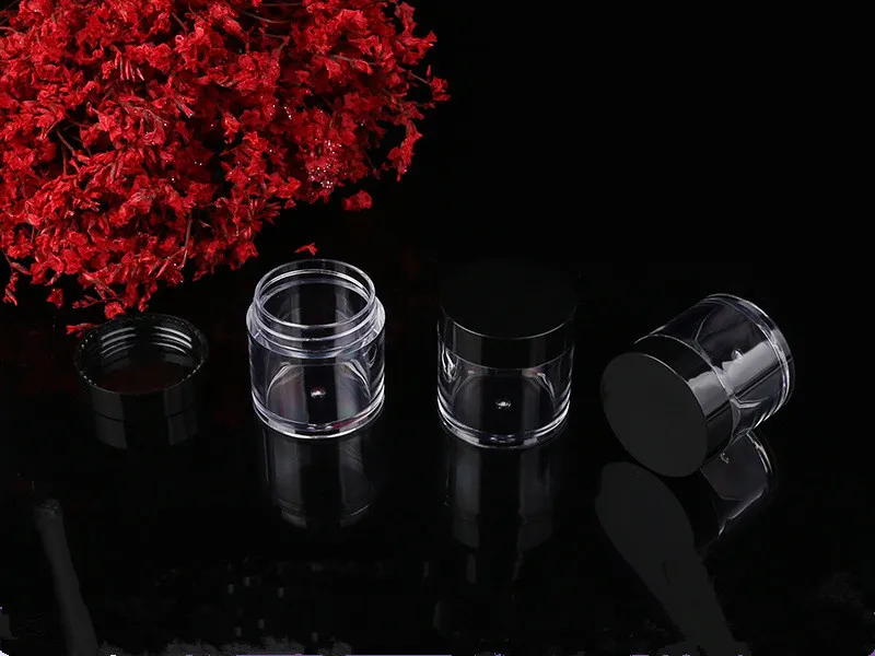 Round Clear Plastic Storage Box for Rhinestones, Nail Glitter, Lip Balm ...