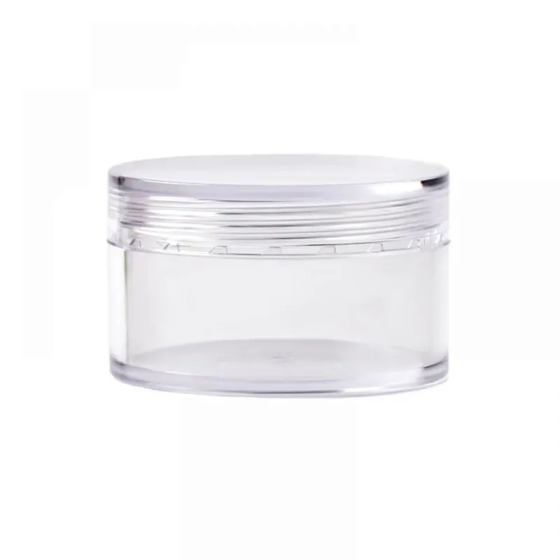 Round 50g Clear Cosmetic Jars, Translucent Plastic Pots for Face Cream ...
