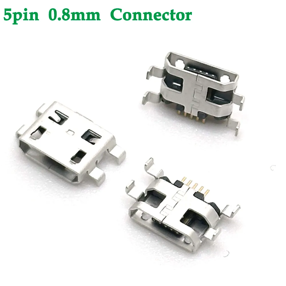DHgate.com:Micro USB 5-Pin 0.8mm Female Connector with Hole for Mobile ...