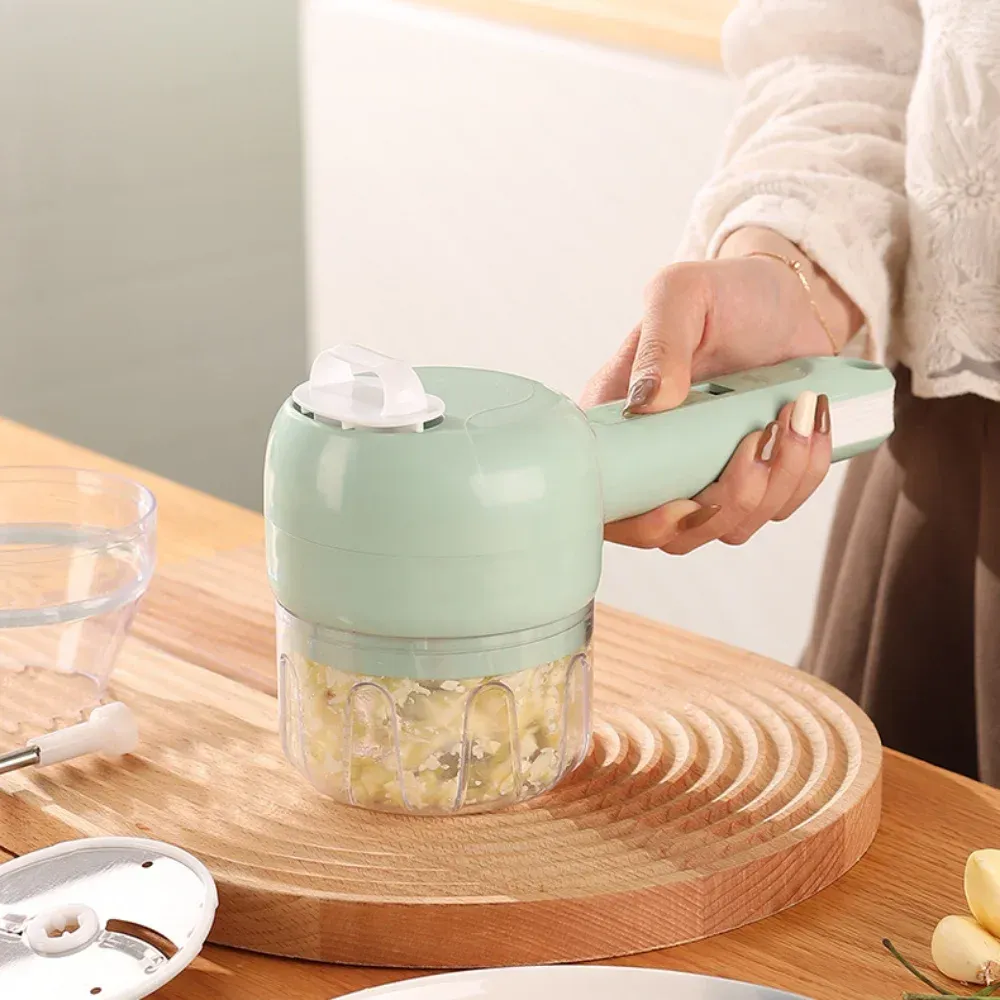 4 In1 Multifunctional Electric Vegetable Cutter Slicer Garlic Mud ...